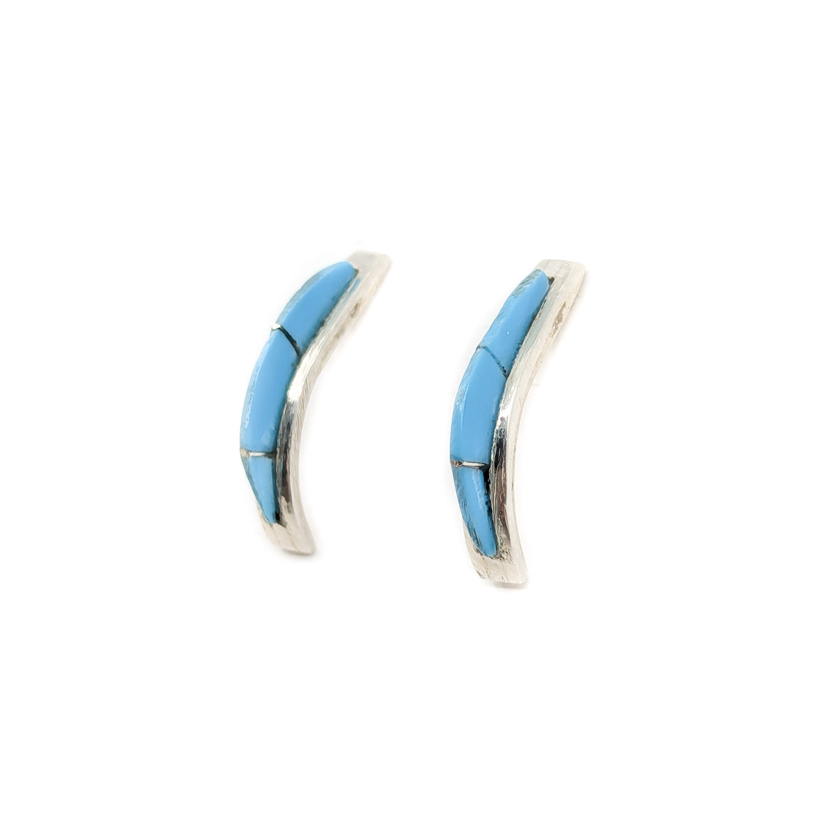 Turquoise Crescent Shaped Half-Hoop – Native-Seeds-Search