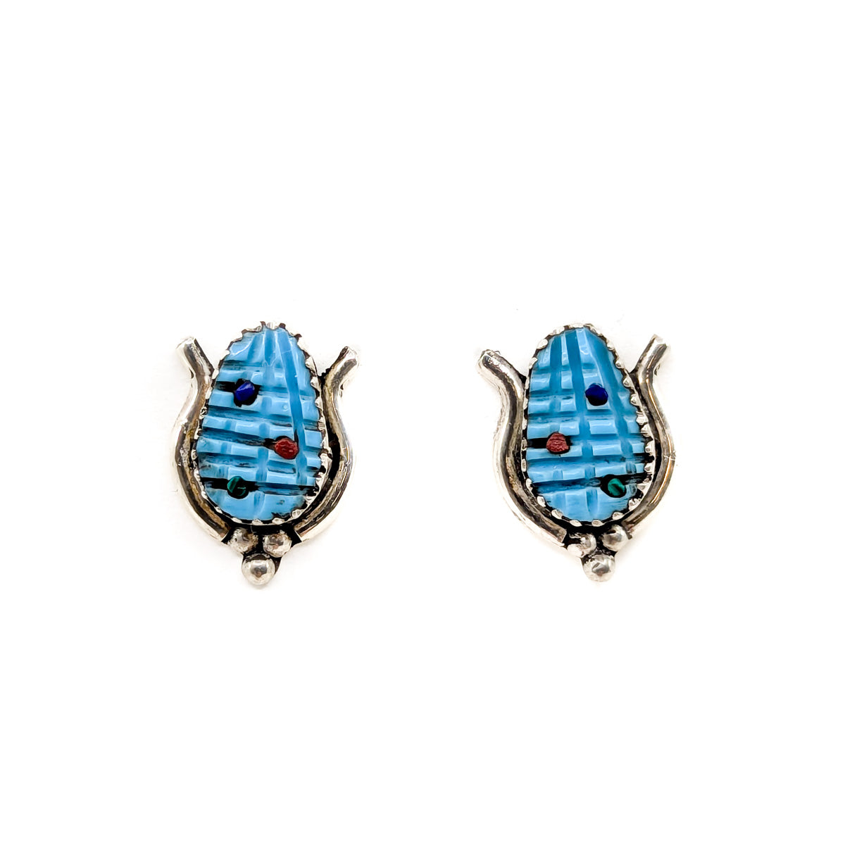 Turquoise Corn Earrings – Native-Seeds-Search