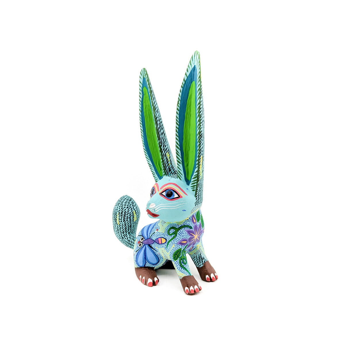Mint Green Rabbit with Blue Dragonfly Detail – Native-Seeds-Search