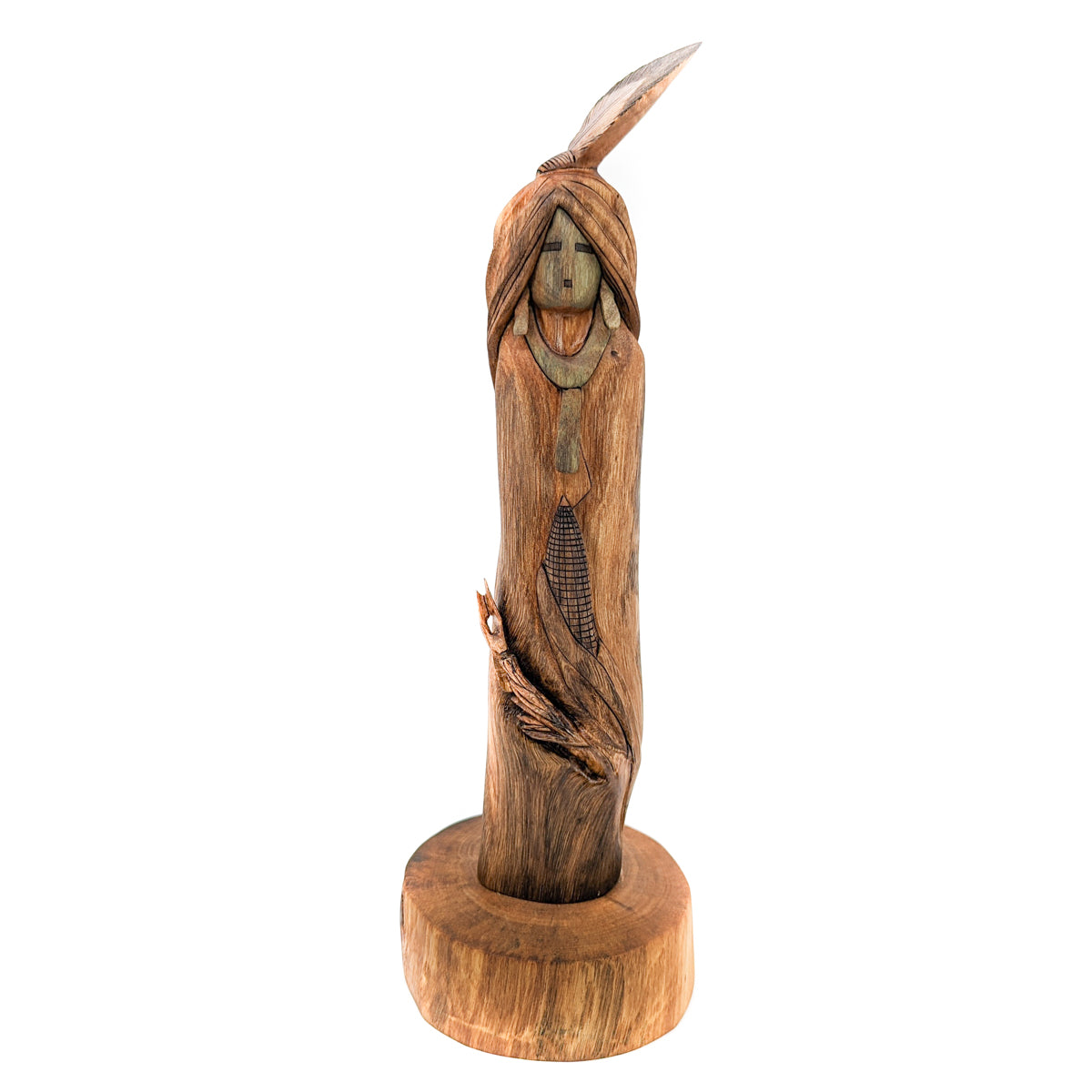 Blue Corn Maiden Sculpture with Hummingbird – Native-Seeds-Search