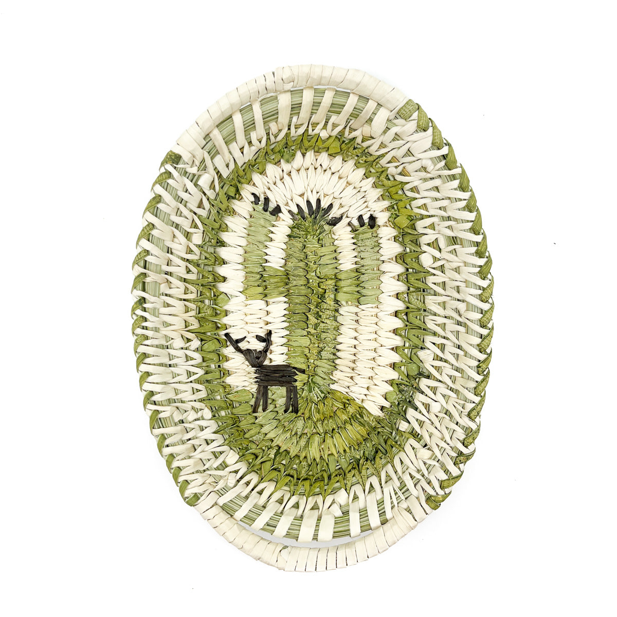 Oval Basket with Saguaro and Deer – Native-Seeds-Search